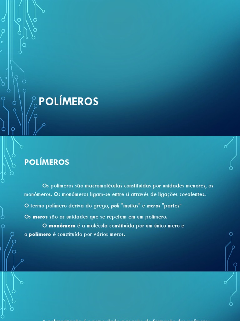 Tipos e Classificações de Polímeros | PDF | Polímeros | Plástico