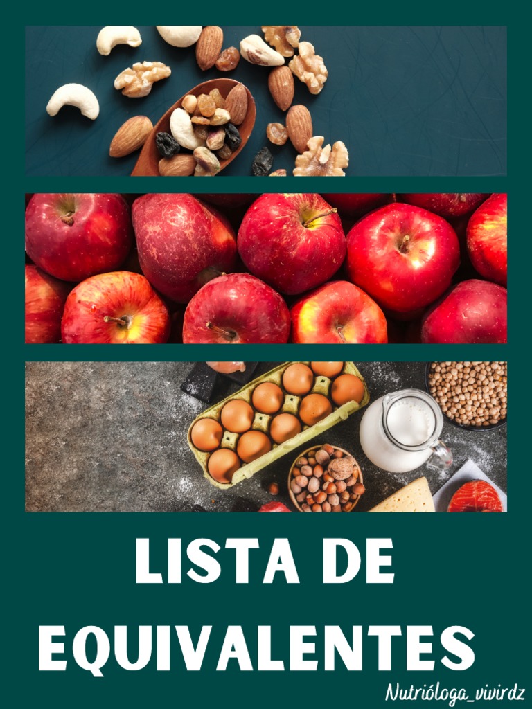 Lista de Alimentos Equivalentes | PDF | Alimentos | Queso