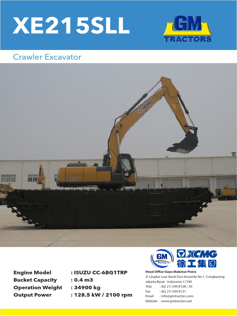 XE215SLL Crawler Excavator: Technical Specifications and Performance ...