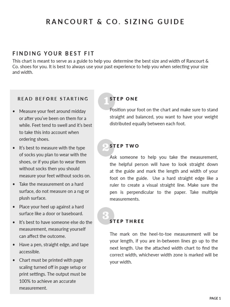 Finding Your Perfect Fit: A Guide to Using Rancourt & Co.'s Foot ...