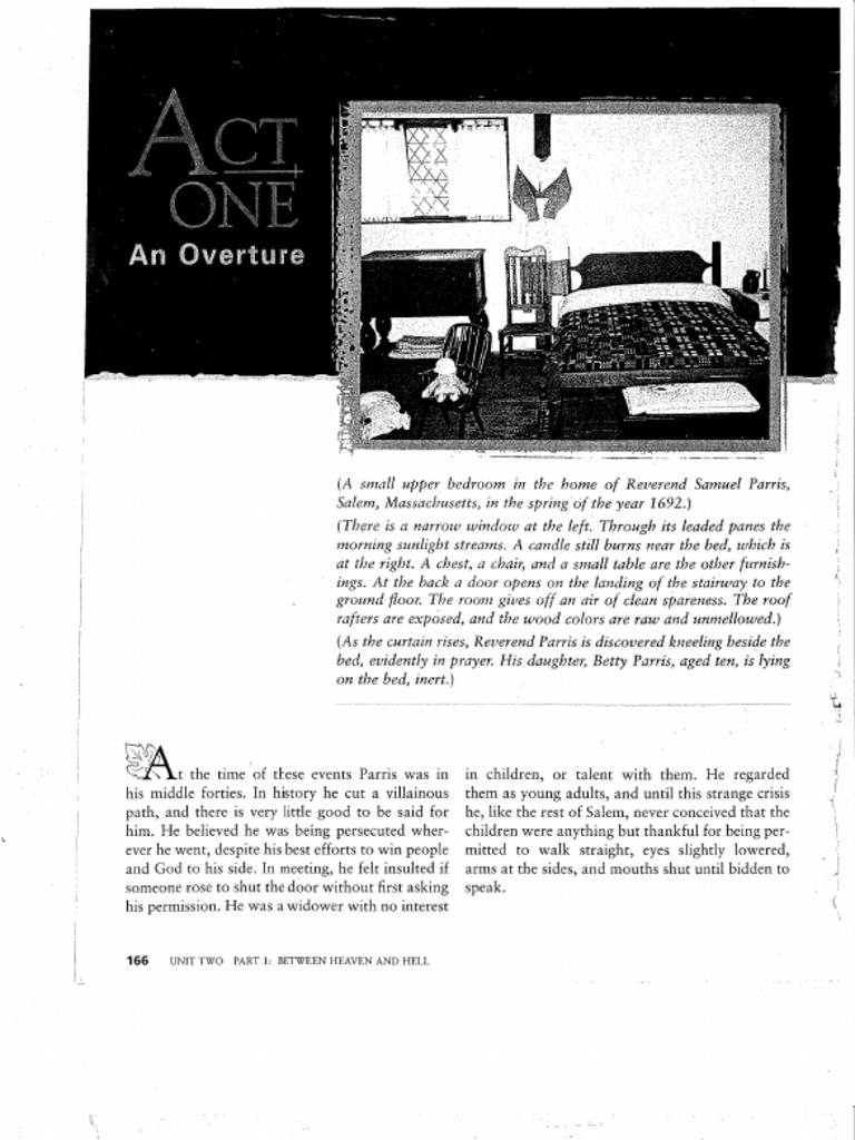 The Crucible Act 1 Full Text | PDF