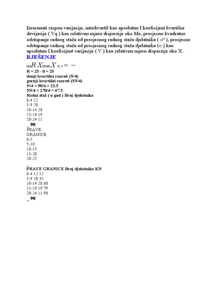 Statistika - Zadaci 5 | PDF