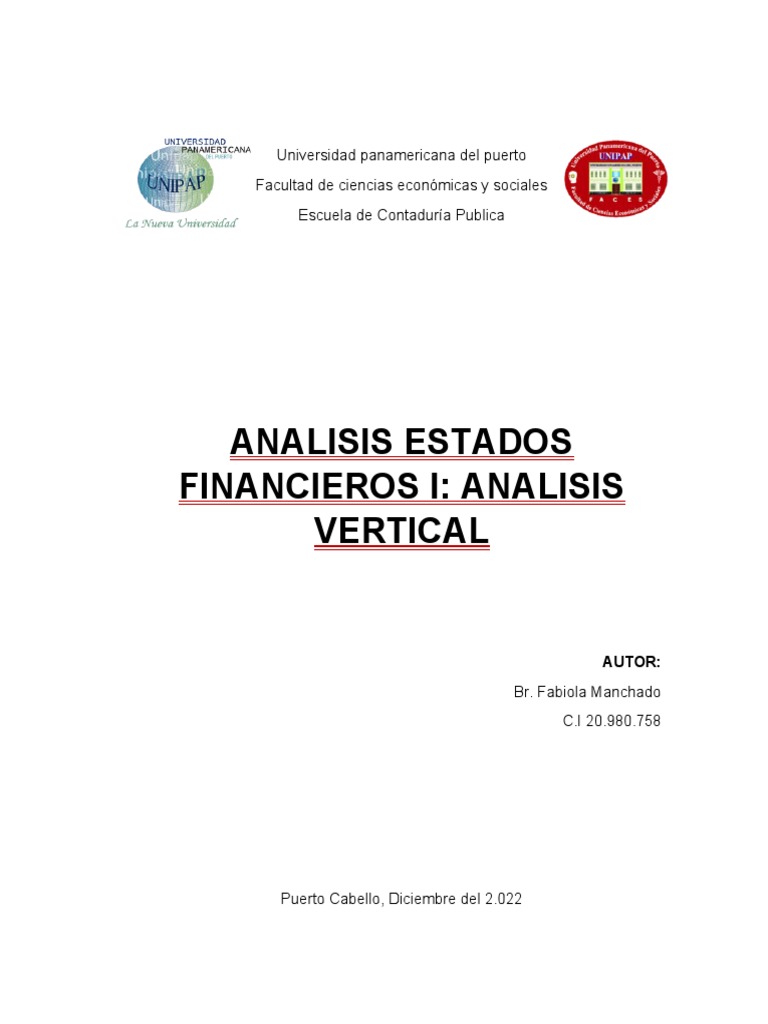 Analisis Vertical Act 3 Analisis Estados Financieros I Fabiola Manchado ...