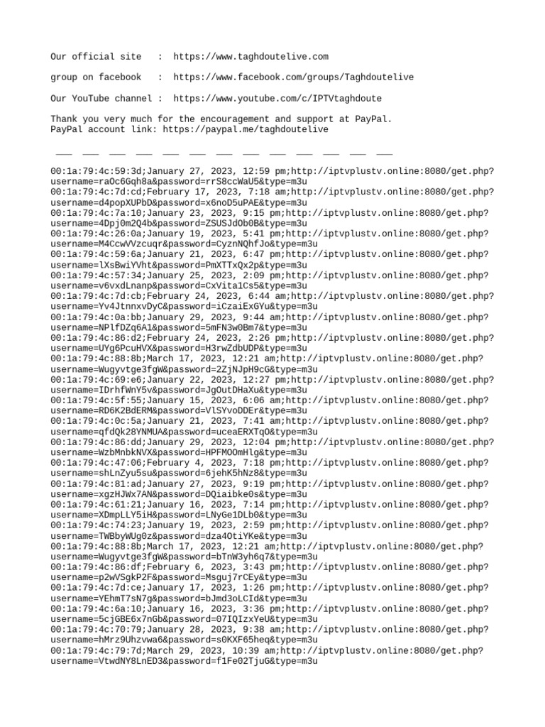 Taghdoute Live IPTV Access Links | PDF | Abstract Strategy Games | Chess