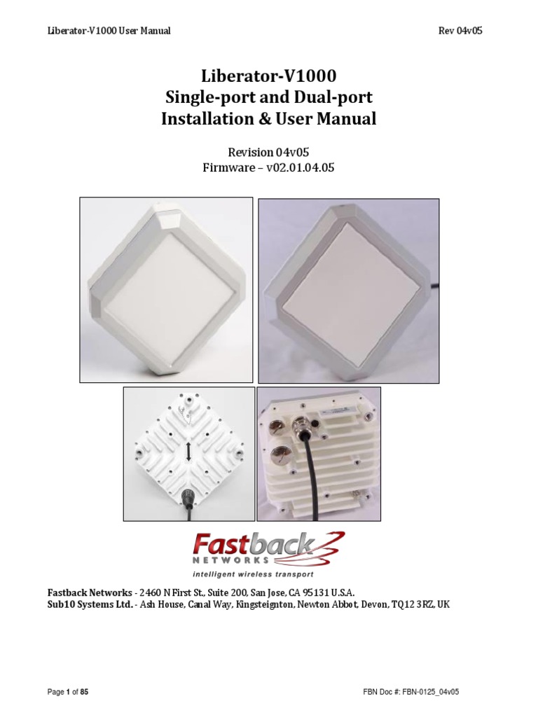 Liberator V1000 User Manual | PDF | Network Switch | Information And ...