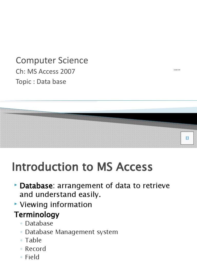 MS Access 2007 Database Basics | PDF | Databases | Microsoft Access