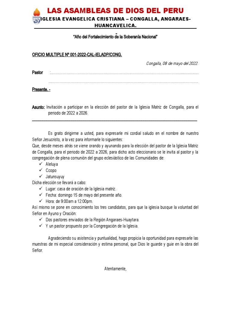 Oficio Multiple #001 | PDF