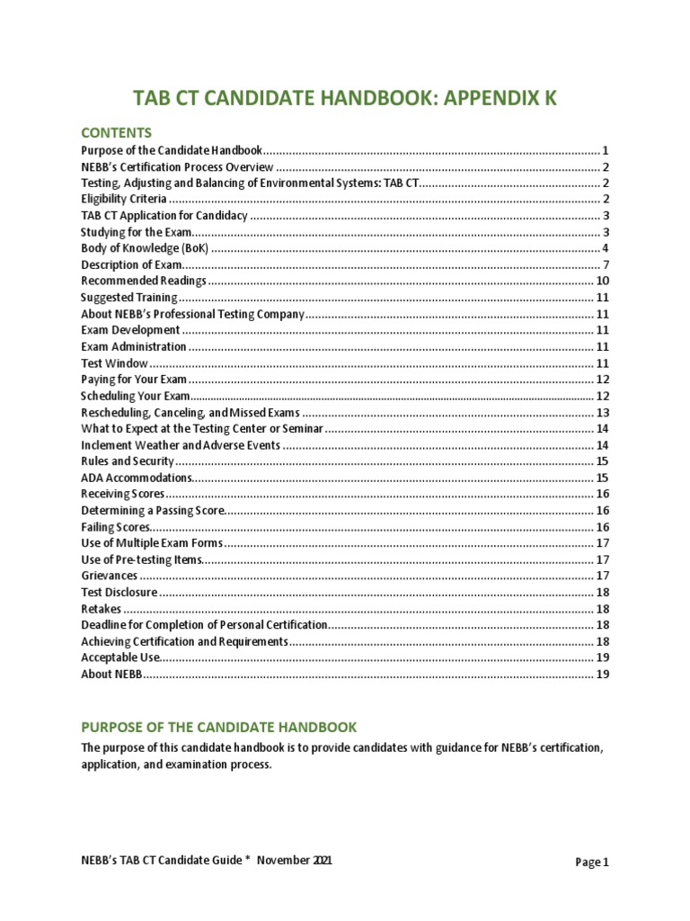 Appendix K - TAB CT Candidate Handbook-SMT-Prometric | PDF | Test ...