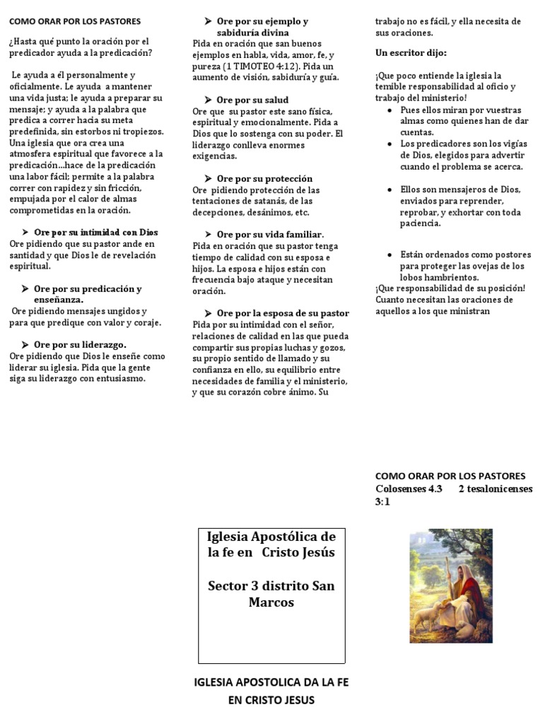 COMO ORAR POR LOS PASTORES | PDF | Oración | Creencia religiosa y doctrina