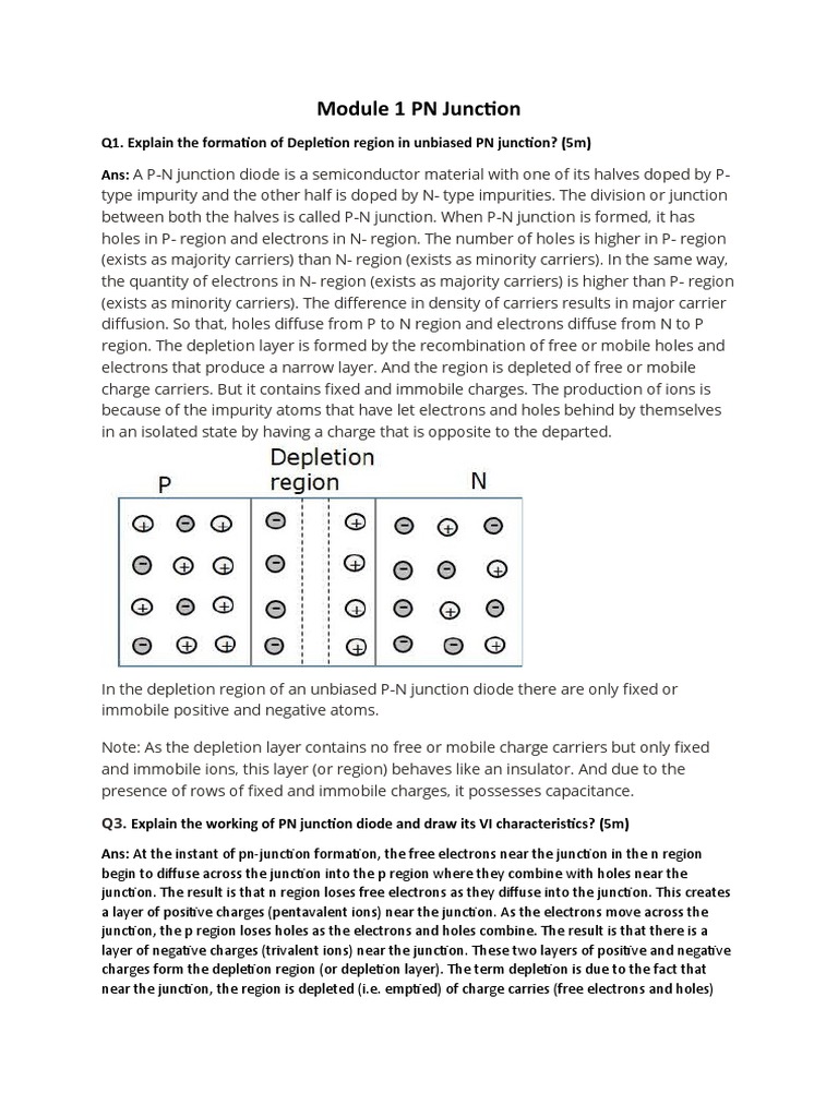 Module 1 PN Junction | PDF | P–N Junction | Rectifier