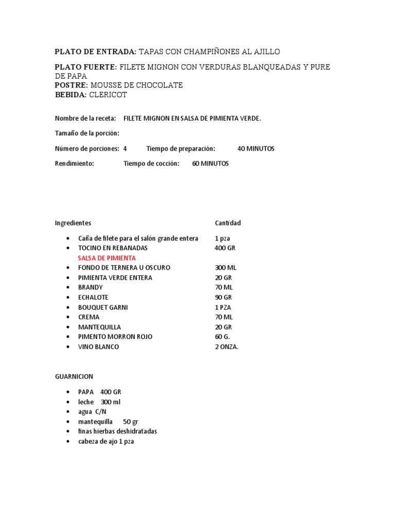 Filete Mignon | PDF