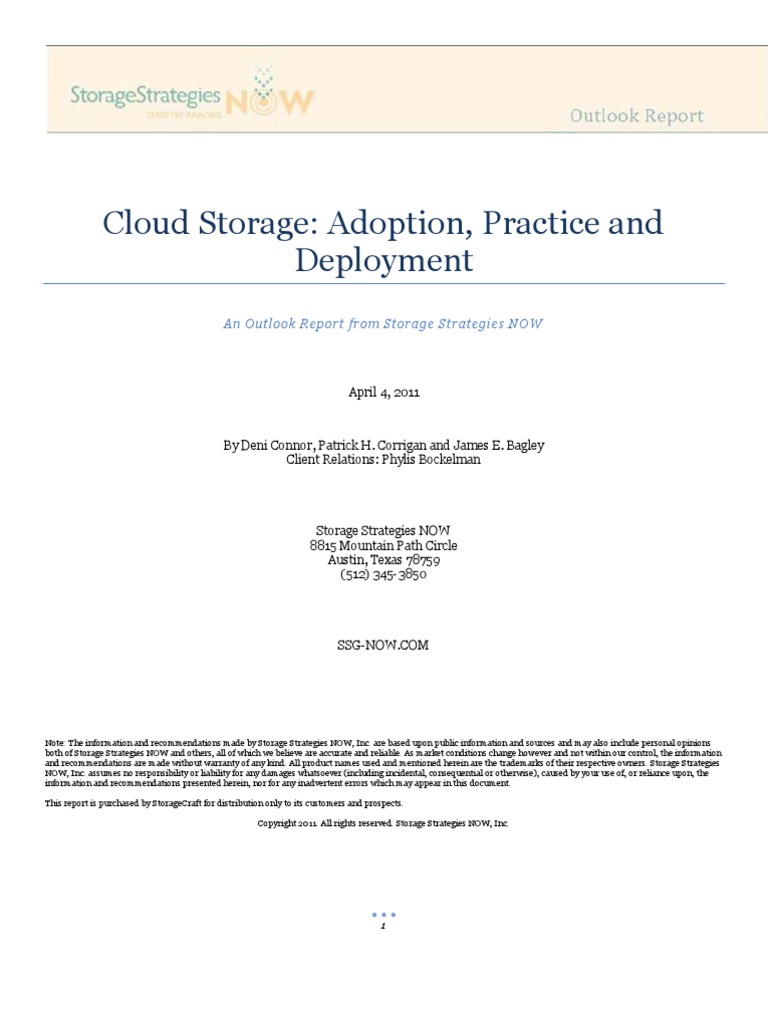 1 13930 SSG-NOW Cloud Storage Report | PDF | Cloud Computing | Application Programming Interface