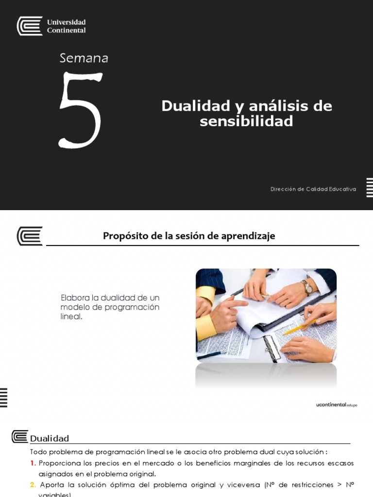 5 DUALIDAD Y SENSIBILIDAD - D | PDF | Gatos | Programación lineal