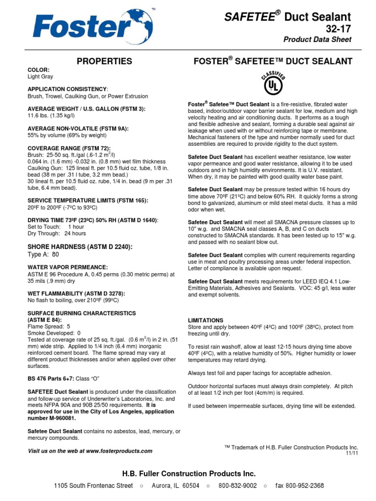 Foster 32-17 | PDF | Duct (Flow) | Humidity