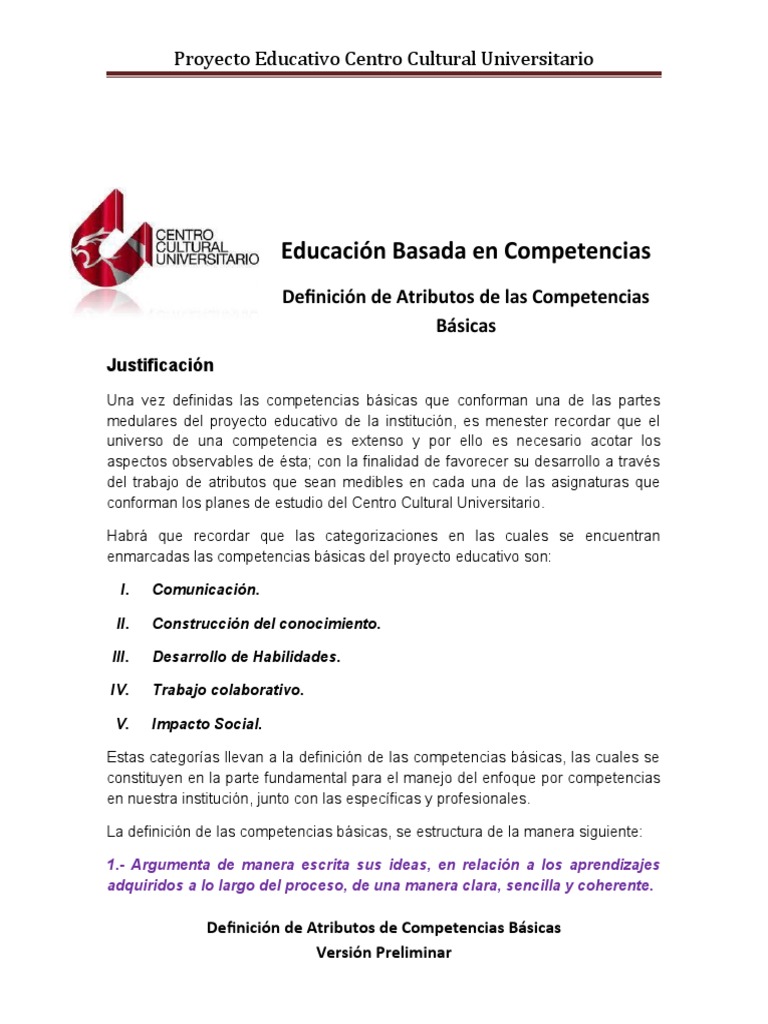 Competencias y Atributos | PDF | Competencia (Recursos humanos) | Plan de estudios