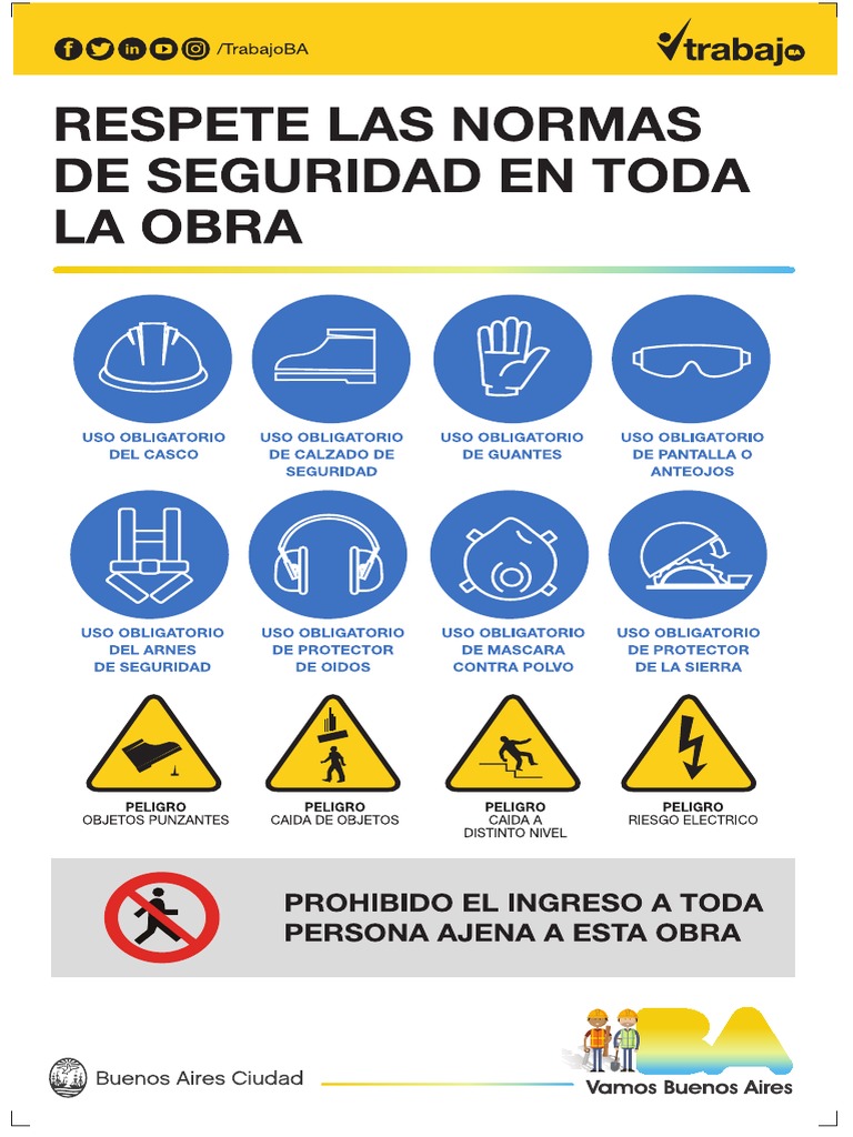 Cartel Gcba Normas de Seguridad Obligatorios | PDF