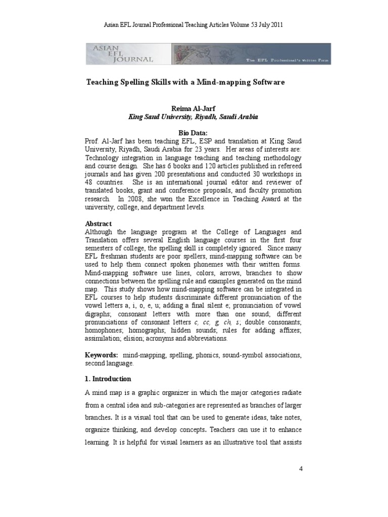EFL Spelling with Mind-Mapping | PDF | Phonics | English As A Second Or ...