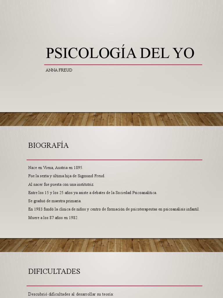 Psicología del YO Anna Freud | PDF | Psicoanálisis | Psicología del ego