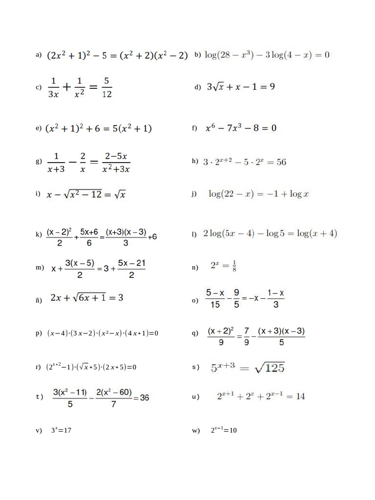 Ecuaciones 4º ESO | PDF