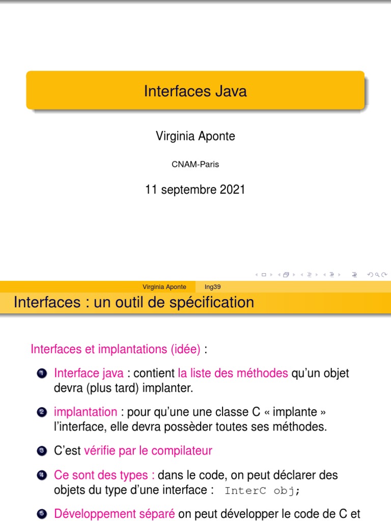 04 Interfaces | PDF | Java (Langage de programmation) | Interface (Informatique)