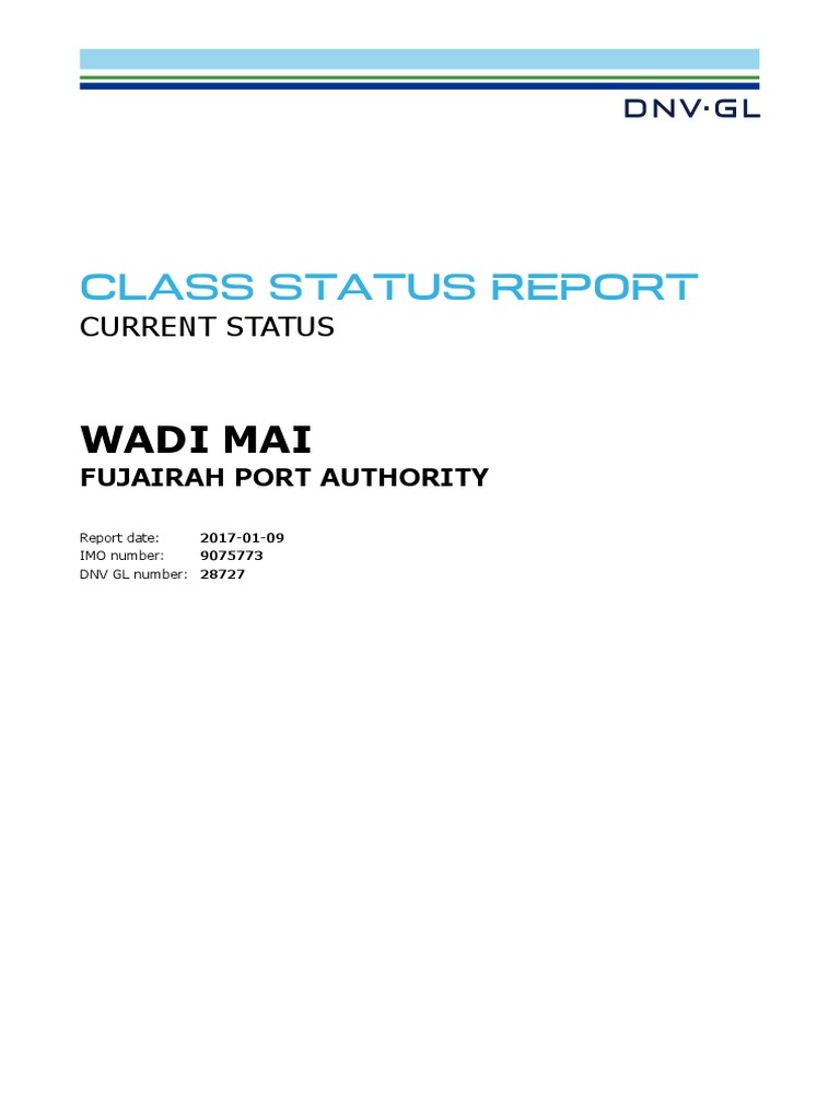 07 Class Status Report | PDF | Marine Propulsion | Engines