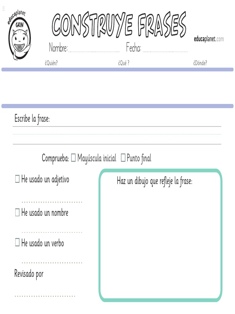 Forma Frases Singular Eb Educaplanet | PDF