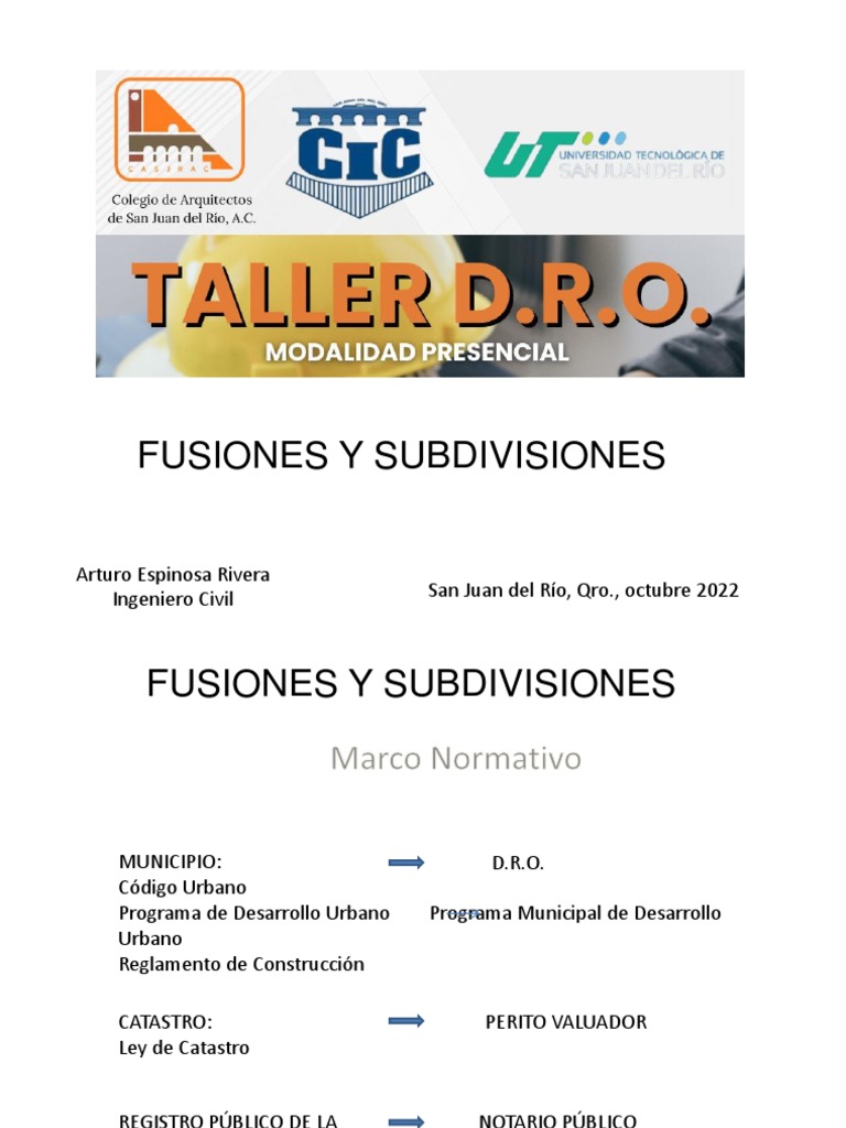 Fusiones y Subdivisiones | PDF | Condominio | Propiedad