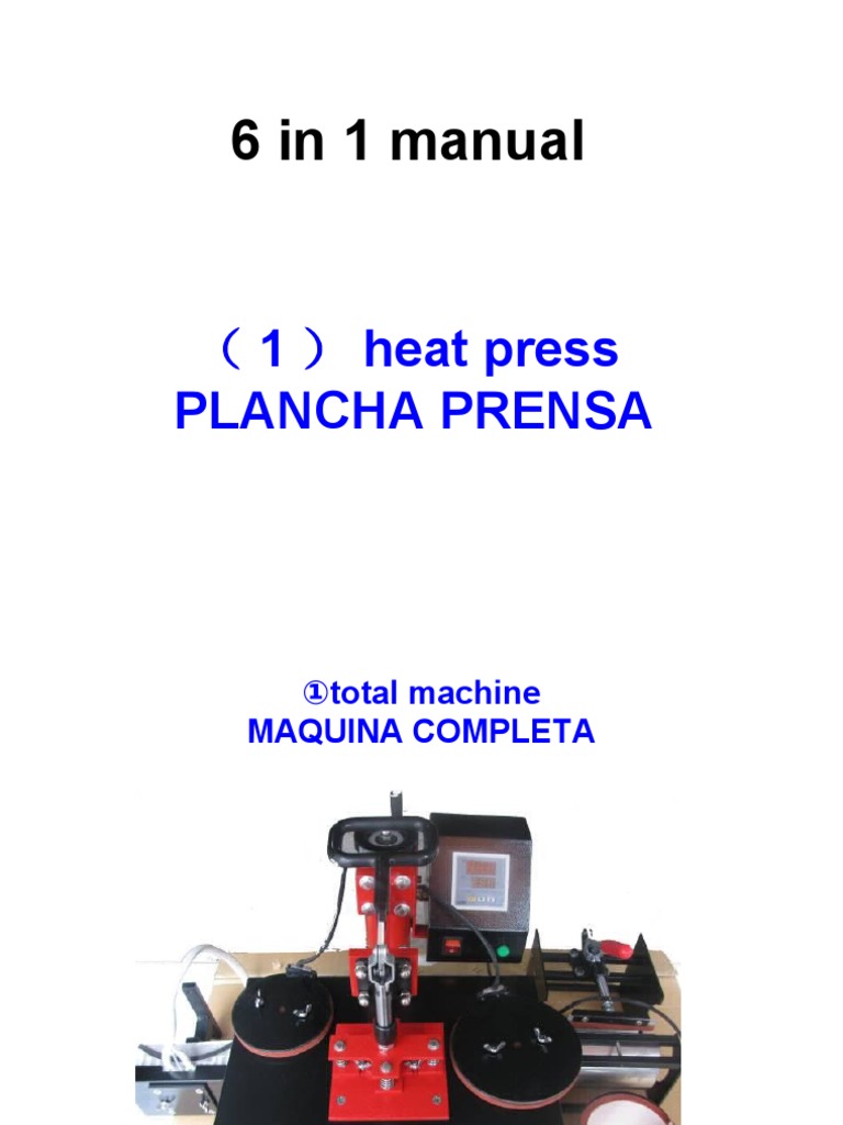 Heat Press Manual Termofijadora | PDF