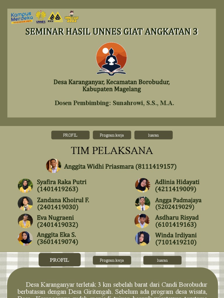 SEMHAS UNNES Giat 3 Desa Karanganyar | PDF | Ilmu Sosial