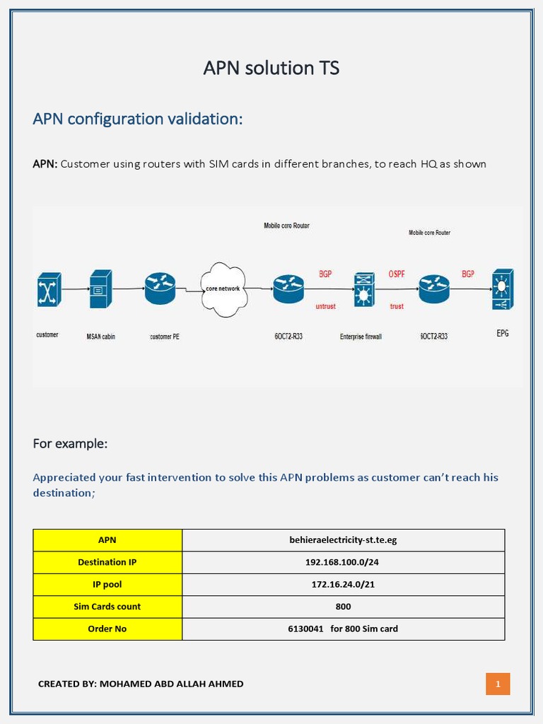 APN Problem Troubleshooting | Download Free PDF | Information And Communications Technology ...