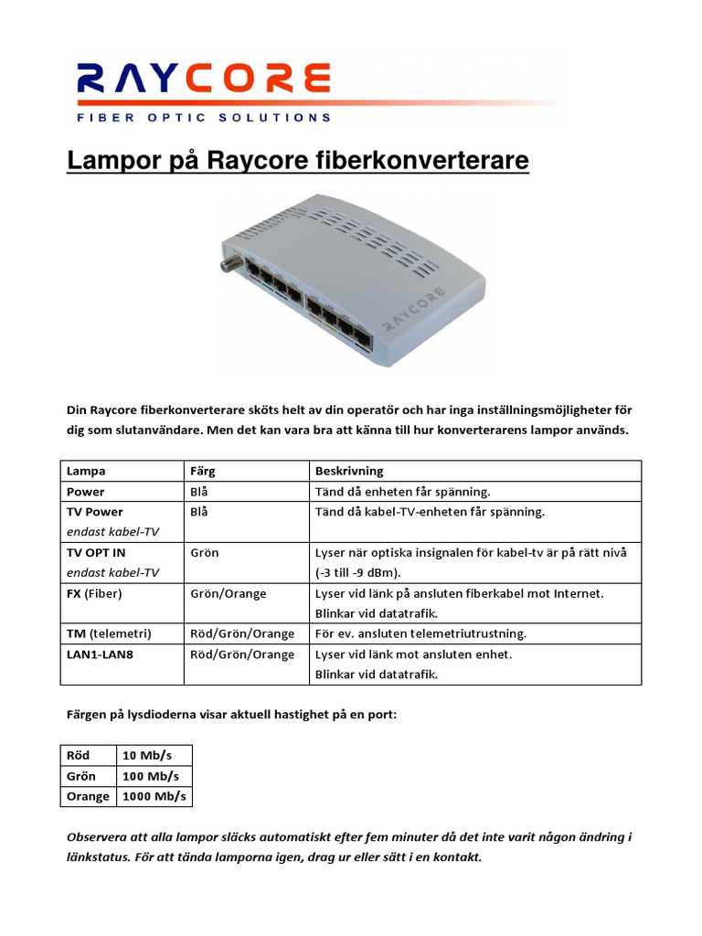 Raycore - Lampor RC CP5 CP9 | PDF