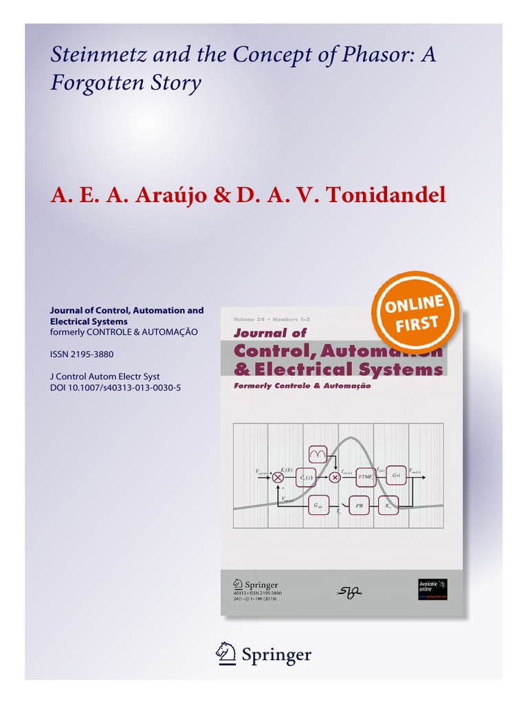 Steinmetz and The Concept of Phasor A Fo | PDF | Fourier Transform | Transformer