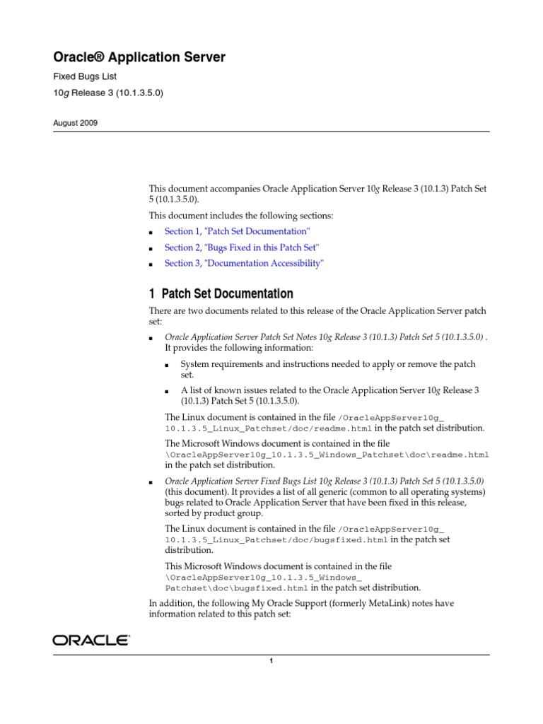Bugs Fixed | PDF | Oracle Database | Hypertext Transfer Protocol