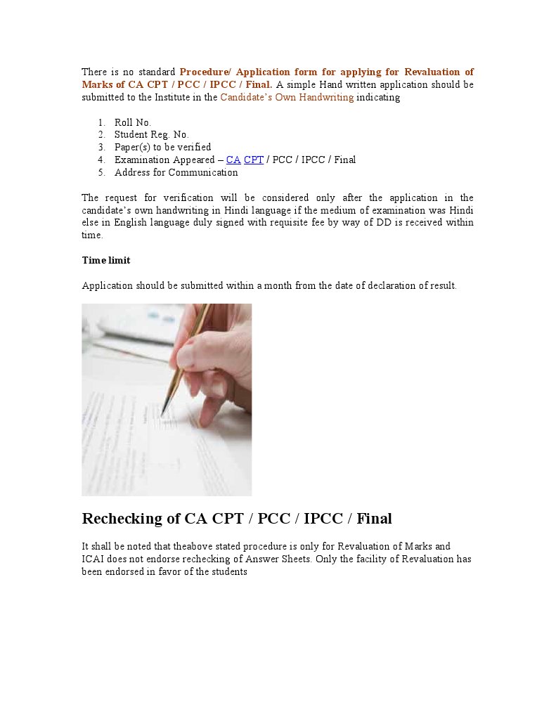 CA Exam Marks Revaluation Guide | PDF