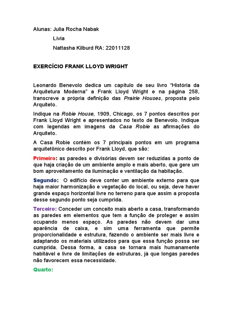 Frank Lloyd Wright | PDF