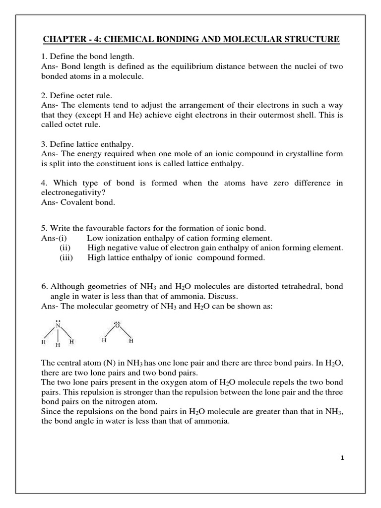 Chemical Bonding Concepts Explained | PDF | Chemical Bond | Ionic Bonding