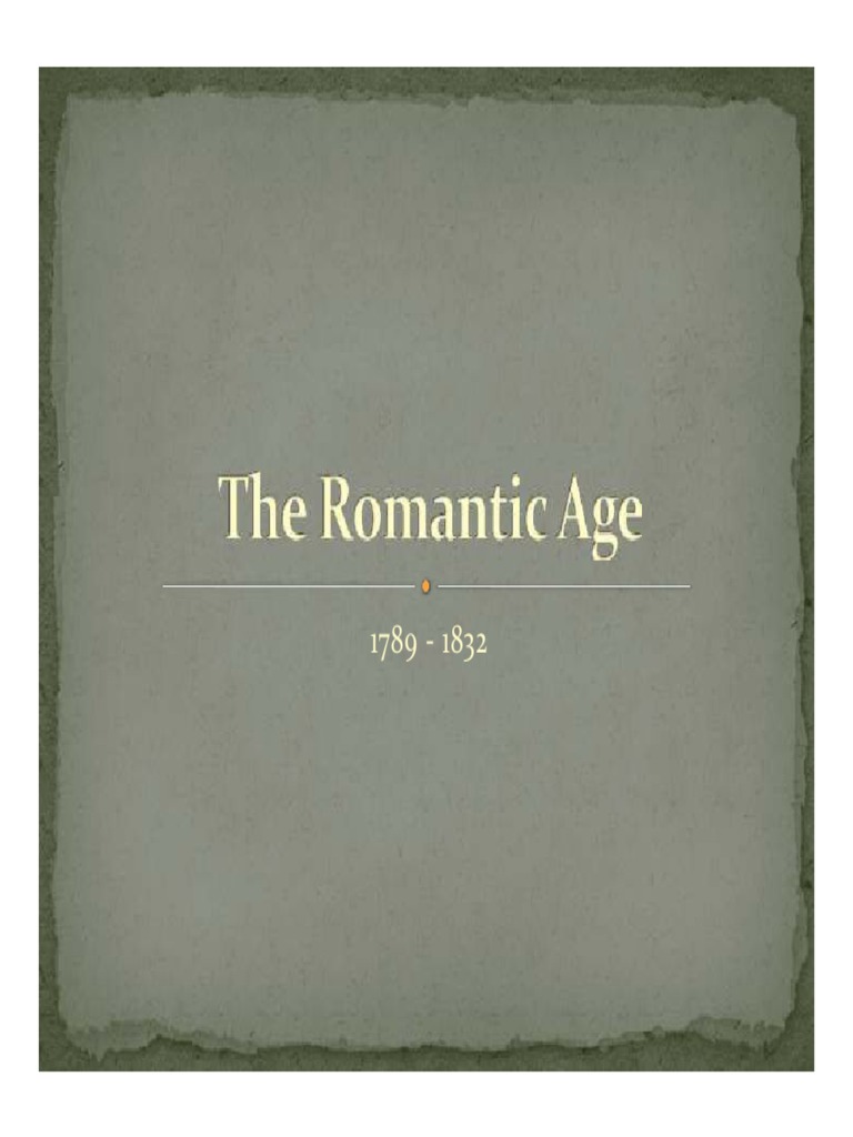 Literature - The Romantic Age | Download Free PDF | Samuel Taylor Coleridge | Romanticism