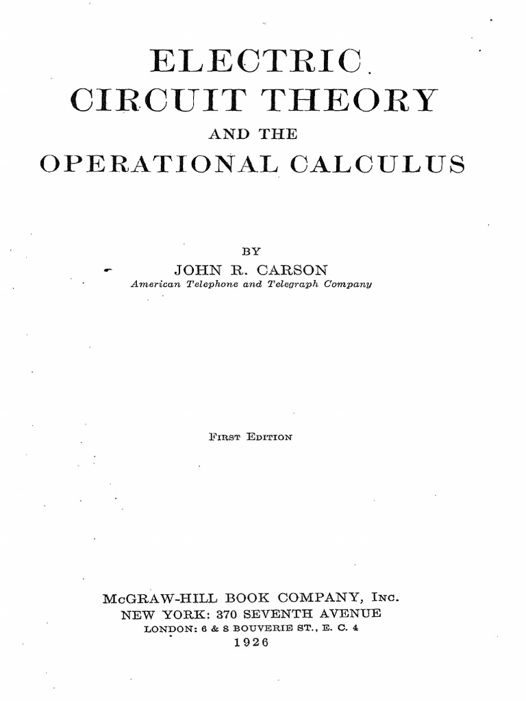 Electric Circuit Theory | PDF