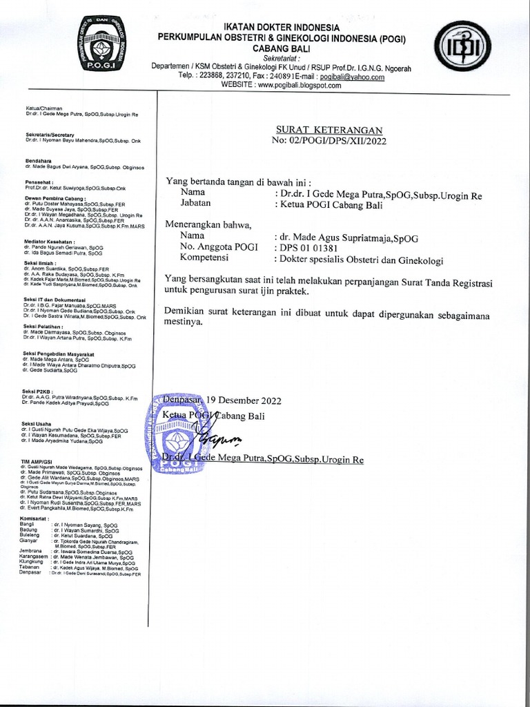 Surat Keterangan STR DR ASP - 0001 | PDF