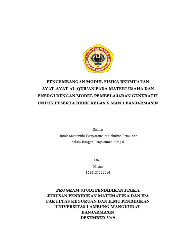 Proposal Skripsi Misna Rev | PDF