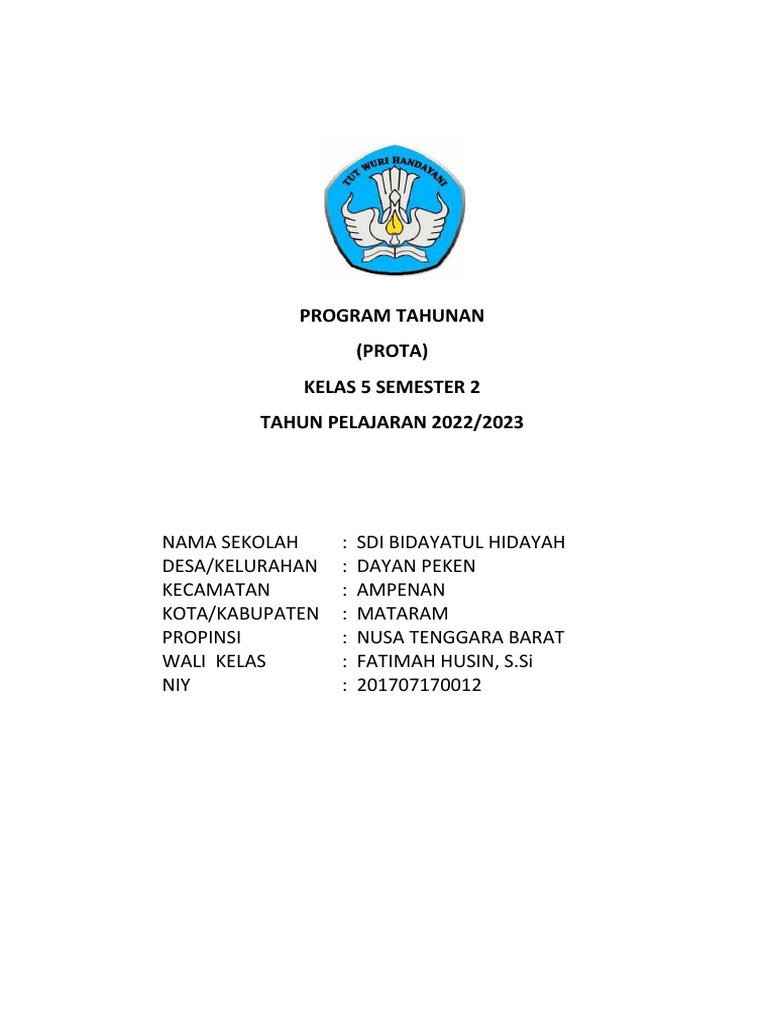 Cover Prota Kurikulum 2013 SD | PDF | Karier & Perkembangan