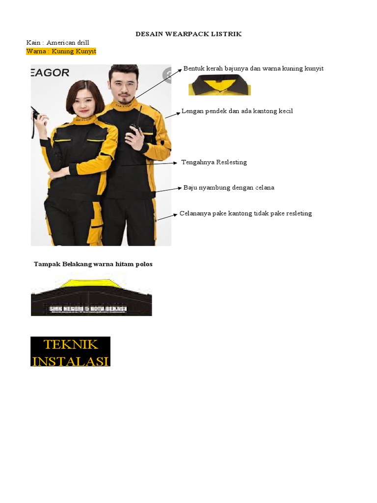 Desain Wearpack Listrik | PDF