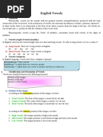 English Monophthongs: Definitions & Examples | PDF | Vowel | English ...