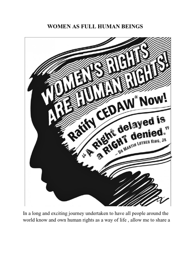 Women As Full Human Beings | PDF | Convention On The Elimination Of All ...