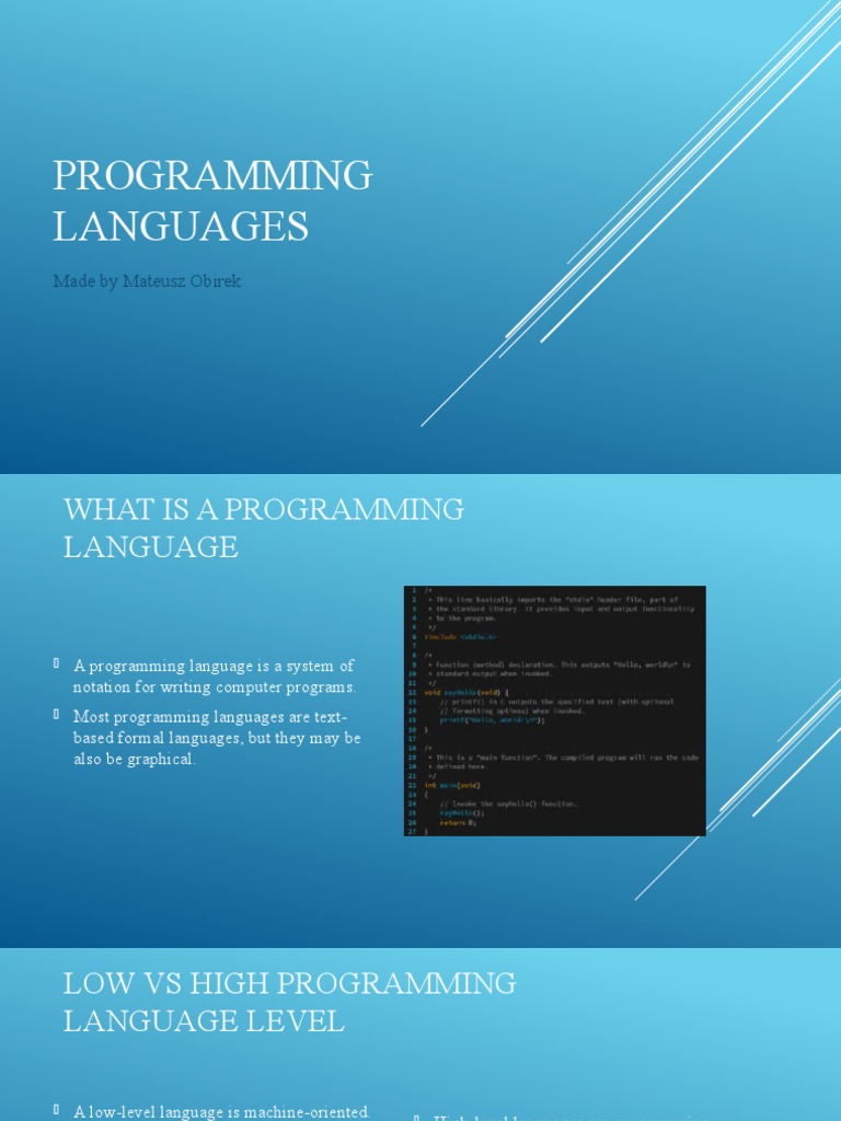 Programming Languages | PDF | Computer Programming | Programming Language