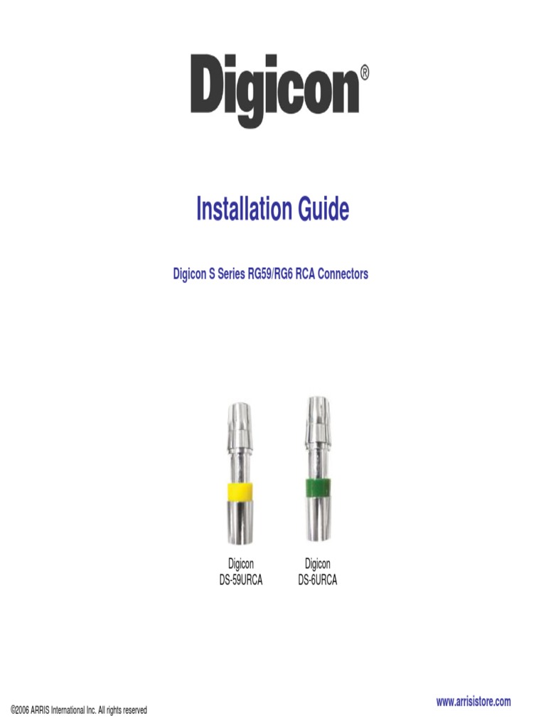 Guia de Instalacion de Conector Rca Digicon | PDF | Electrical ...