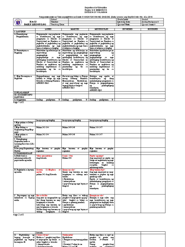 DLL Apan G8 Quarter2-Week9 | PDF