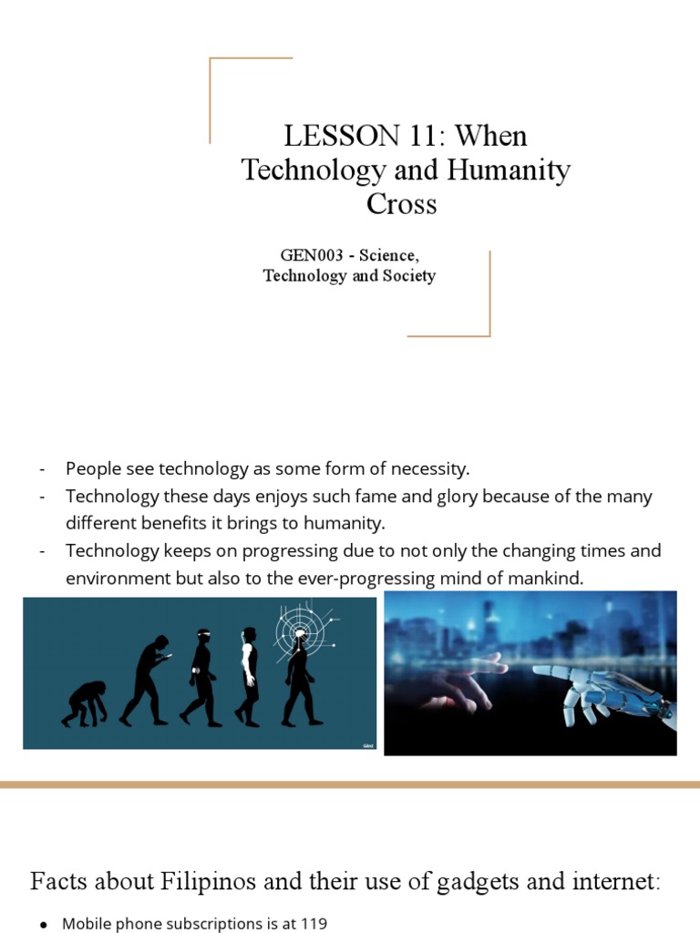LESSON 11 - When Technology and Humanity Cross | PDF
