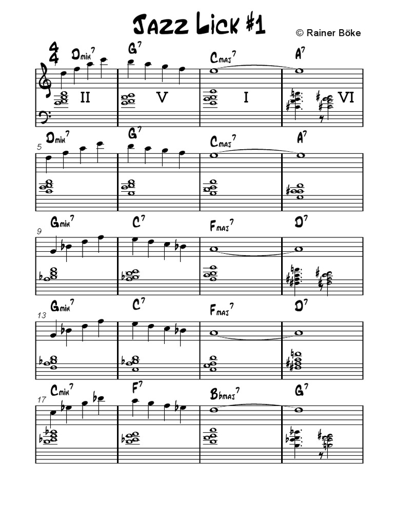 2 5 1 6 Jazz Lick #1 | PDF