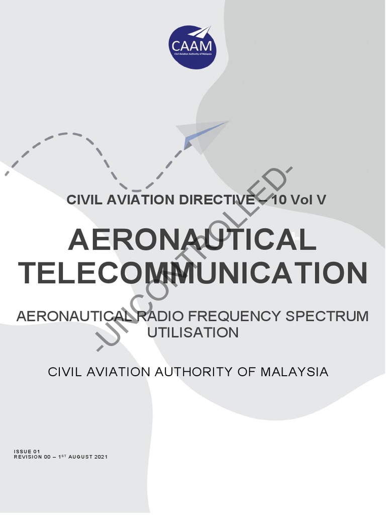 Cad 10 Vol V Aeronautical Telecommunication Aeronautical Radio ...